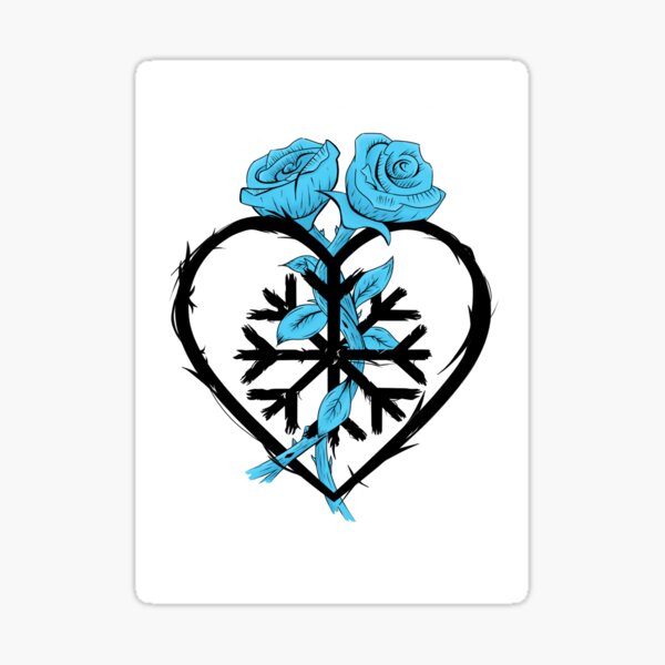 "Cold heart flower" Sticker for Sale by Its-Literally | Redbubble