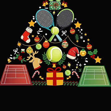 "Tennis Christmas Tree Xmas, Tennis ball Christmas, Tennis Racket ...