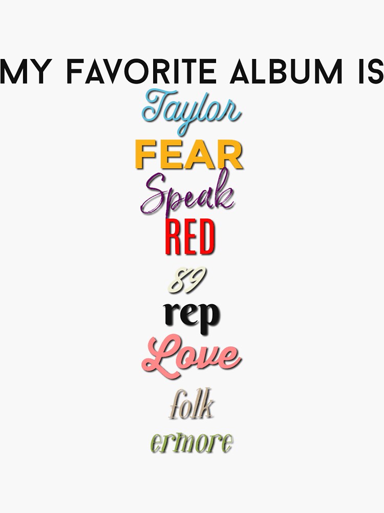 "My Favorite Album" Sticker by JadeEye | Redbubble
