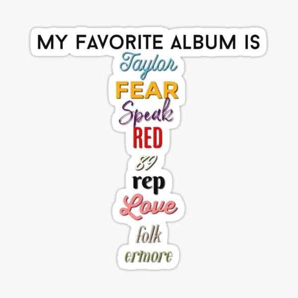 "My Favorite Album" Sticker by JadeEye | Redbubble