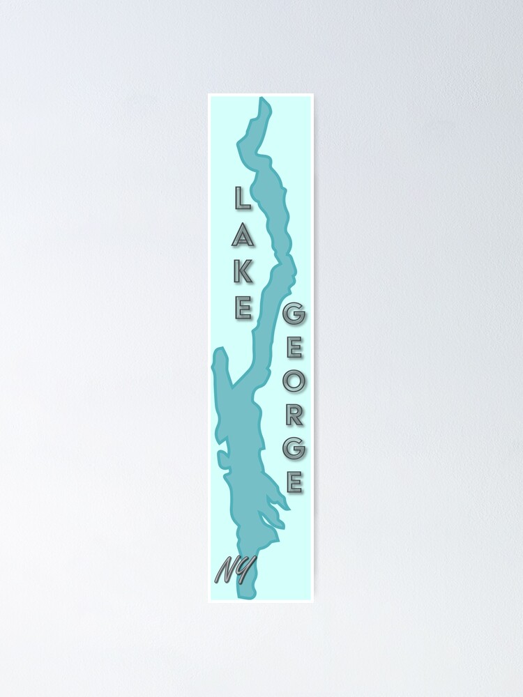 "Lake George Outline and Text" Poster for Sale by gillrosedraws | Redbubble