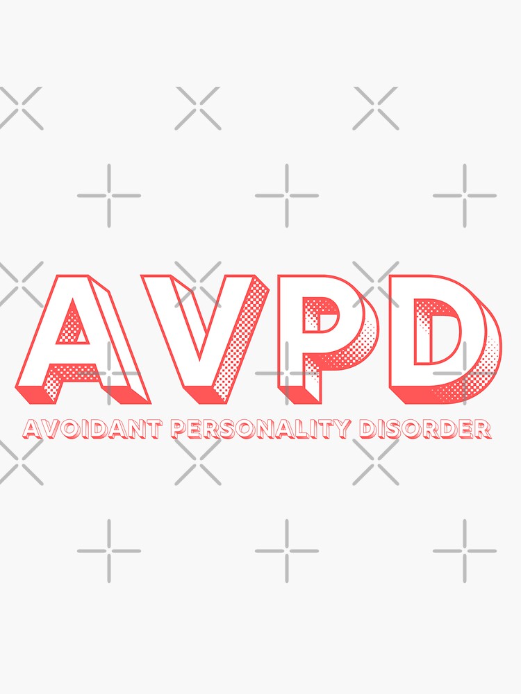 " AVPD Avoidant Personality disorder Colorful in Red" Sticker by ...