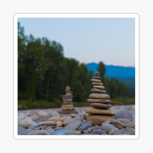 "River Rock Art" Sticker by Octal7 | Redbubble