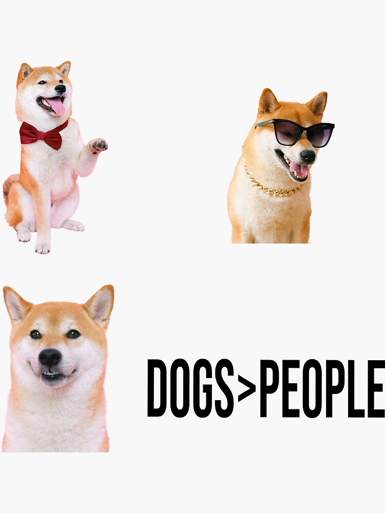 "Shiba Inu Sticker 4 Pack" Sticker by ArtbyJamasin | Redbubble