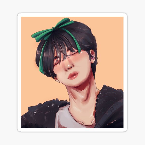 "BTS Jin" Sticker by seokjiwa | Redbubble