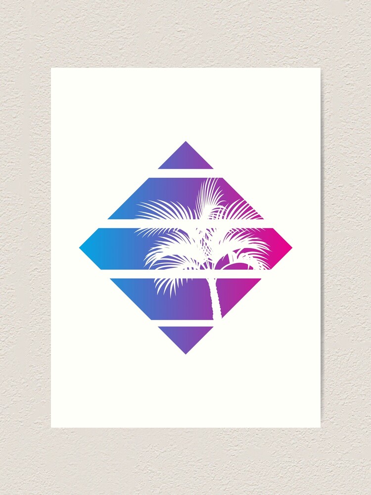 "Vaporwave Palm Tree Cutout" Art Print for Sale by BananaSkriblz ...