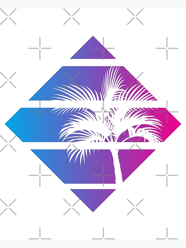 "Vaporwave Palm Tree Cutout" Art Print for Sale by BananaSkriblz ...