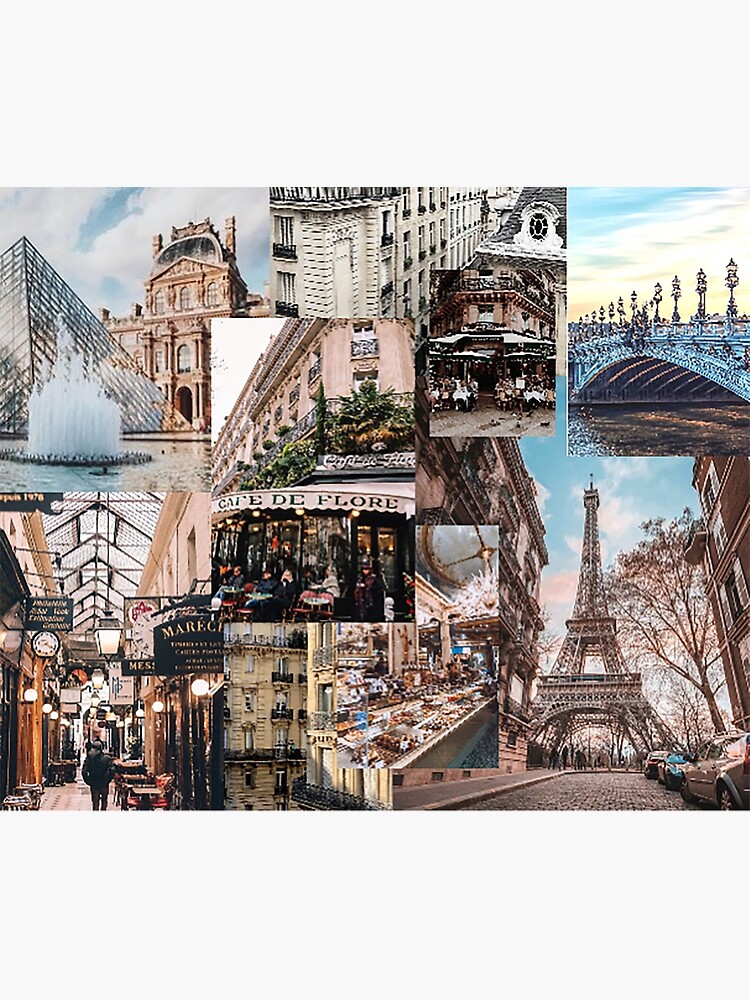 "Travelling the City of Paris (Collage)" Poster for Sale by -Ruby-Grace ...