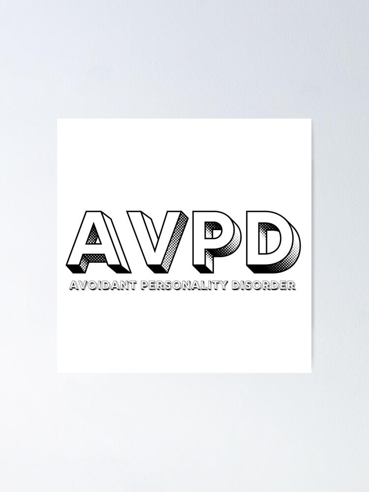 Póster «Trastorno de personalidad por evitación de AVPD en negro» de ...