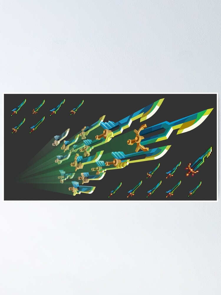 "Terraria Game - Swordplay" Poster for Sale by Gnextdoor22 | Redbubble