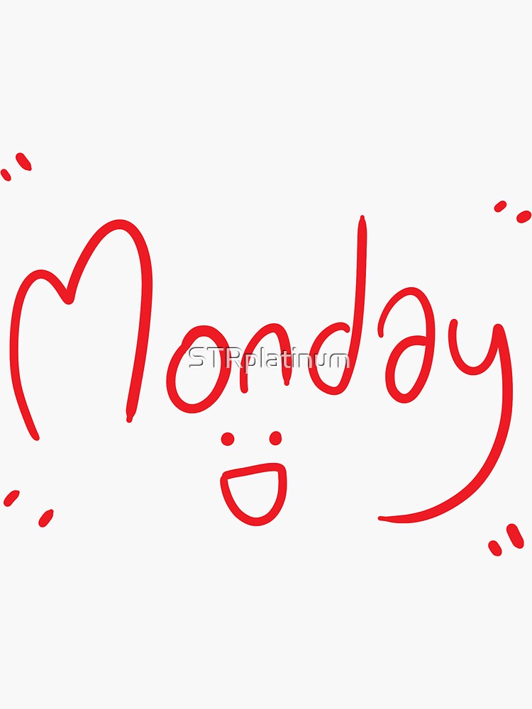 "Monday aesthetic" Sticker for Sale by STRplatinum | Redbubble