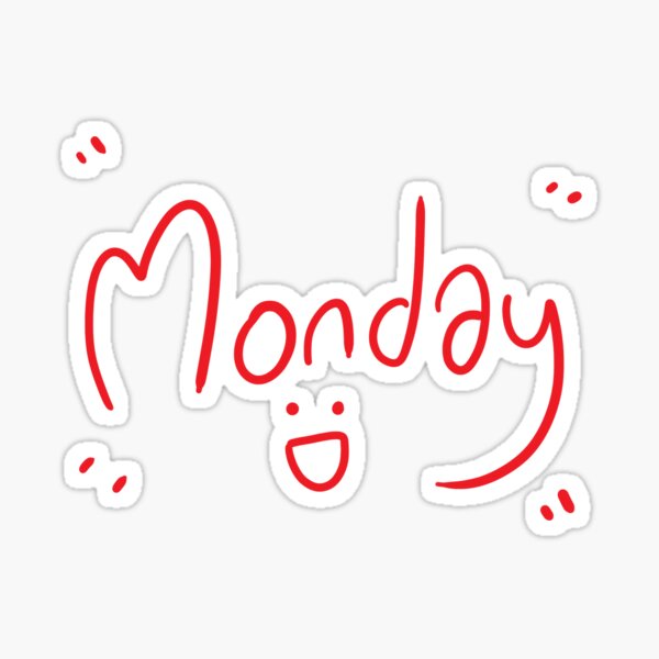 "Monday aesthetic" Sticker for Sale by STRplatinum | Redbubble