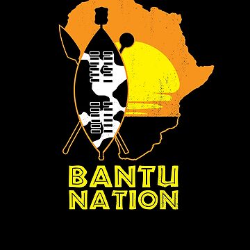 "Bantu Nation Africa Zulu Shield Safari African Sunset" Sticker for ...