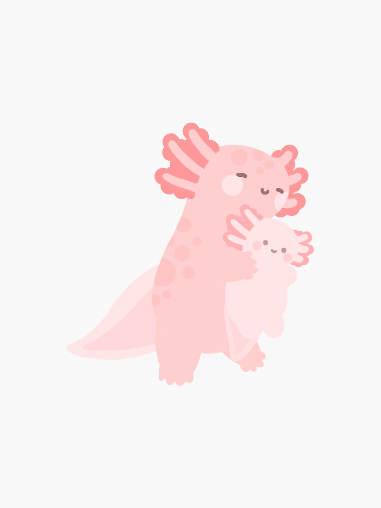 "cute chibi axolotl family baby axolotl" Sticker for Sale by chocoi ...
