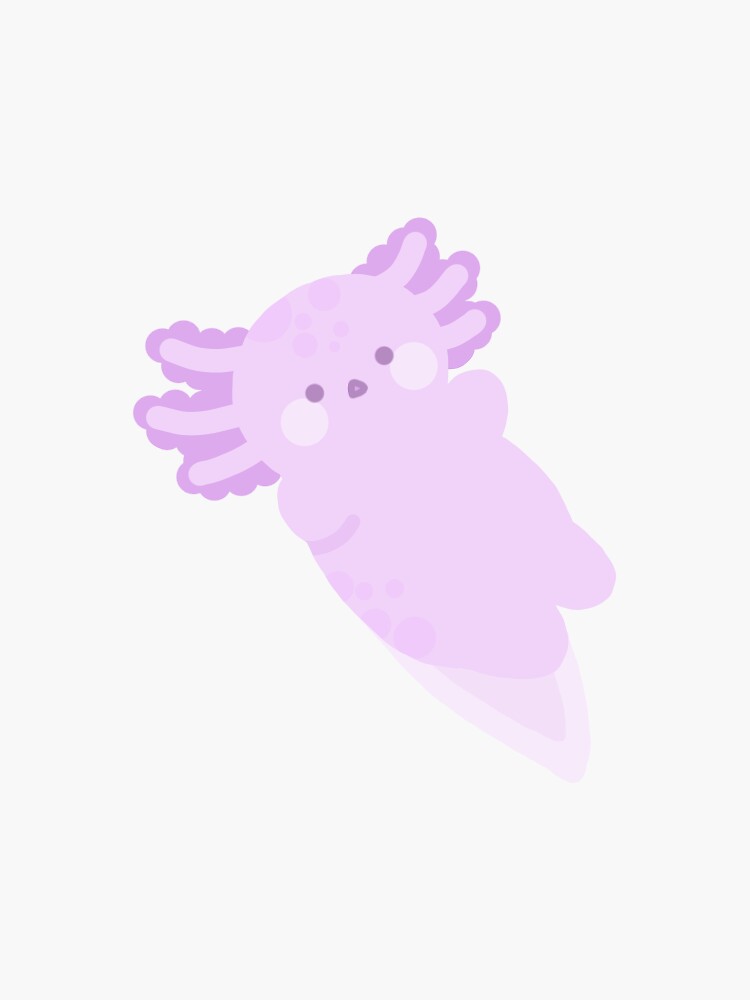 "chibi baby purple axolotl" Sticker for Sale by chocoi | Redbubble