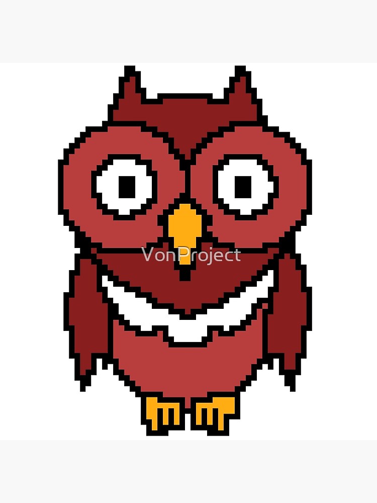 "red owl pixel" Poster for Sale by VonProject | Redbubble