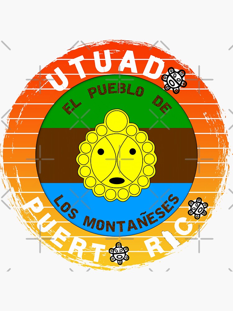 "Utuado, Puerto Rico, Bandera del Pueblo" Sticker for Sale by ...