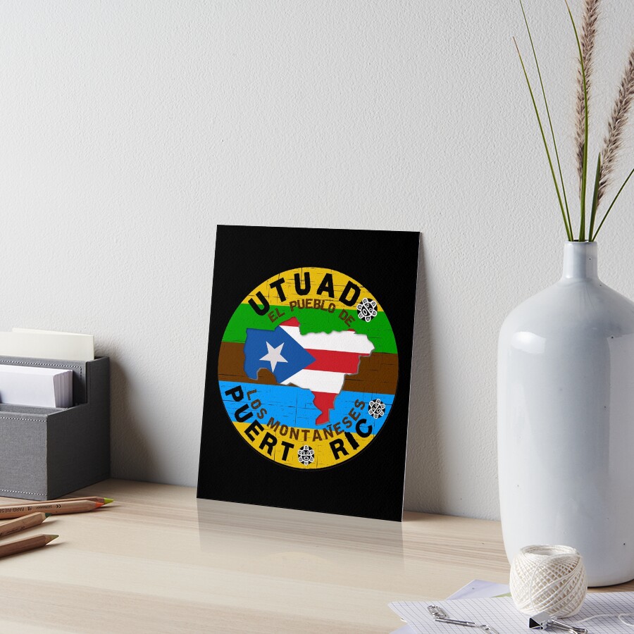 "Utuado con la Bandera de Puerto Rico" Art Board Print for Sale by ...