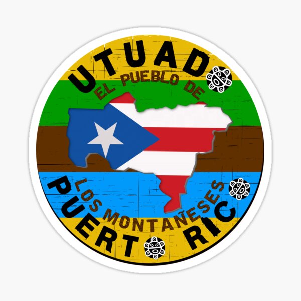"Utuado con la Bandera de Puerto Rico" Sticker for Sale by smaldonadopr ...