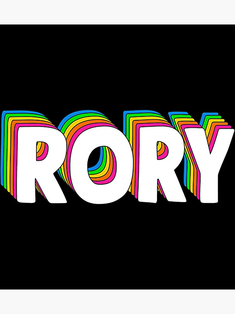 "Hello My Name Is Rory Rainbow Name Tag " Poster for Sale by ...