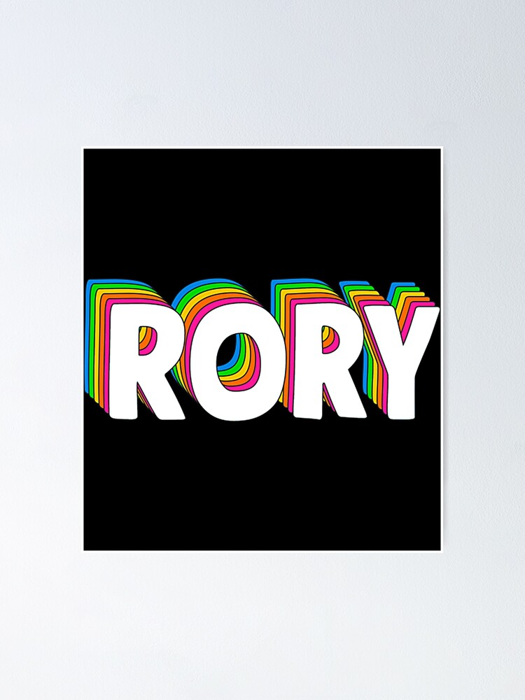 "Hello My Name Is Rory Rainbow Name Tag " Poster for Sale by ...