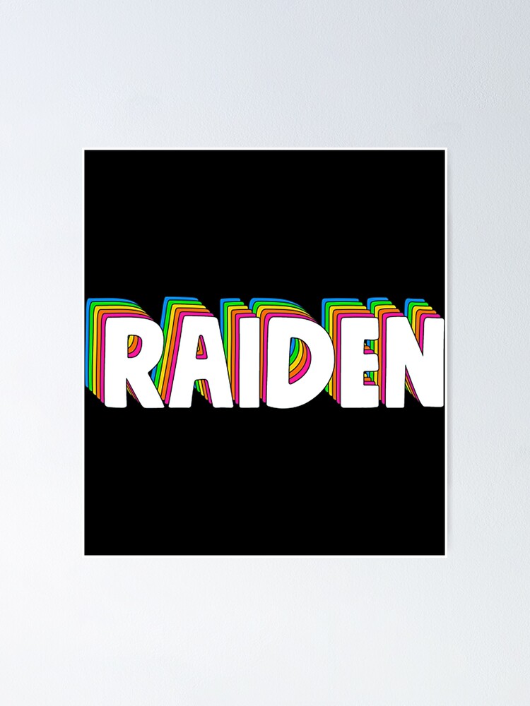 "Hello My Name Is Raiden Rainbow Name Tag " Poster for Sale by ...
