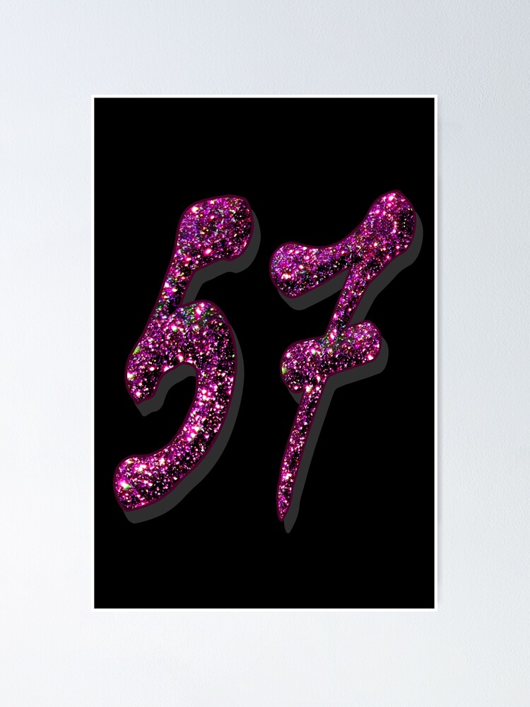 Póster «57 aniversario cumpleaños aniversario de bodas - números» de ...