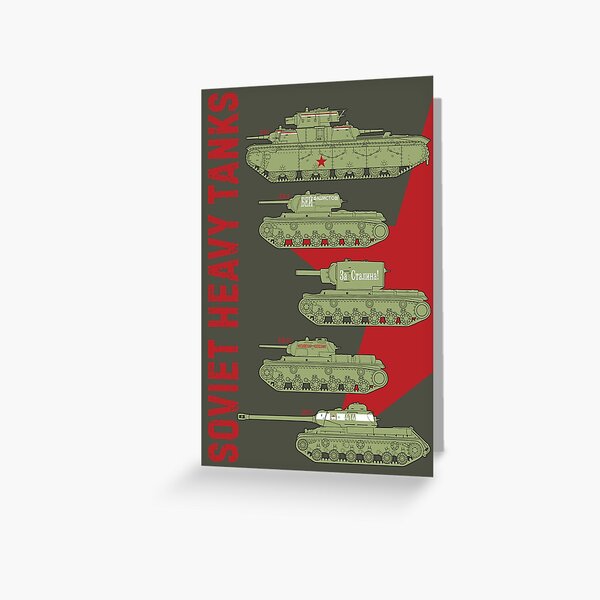 "For a tank fan! Soviet heavy tanks WW2" Greeting Card by FAawRay ...