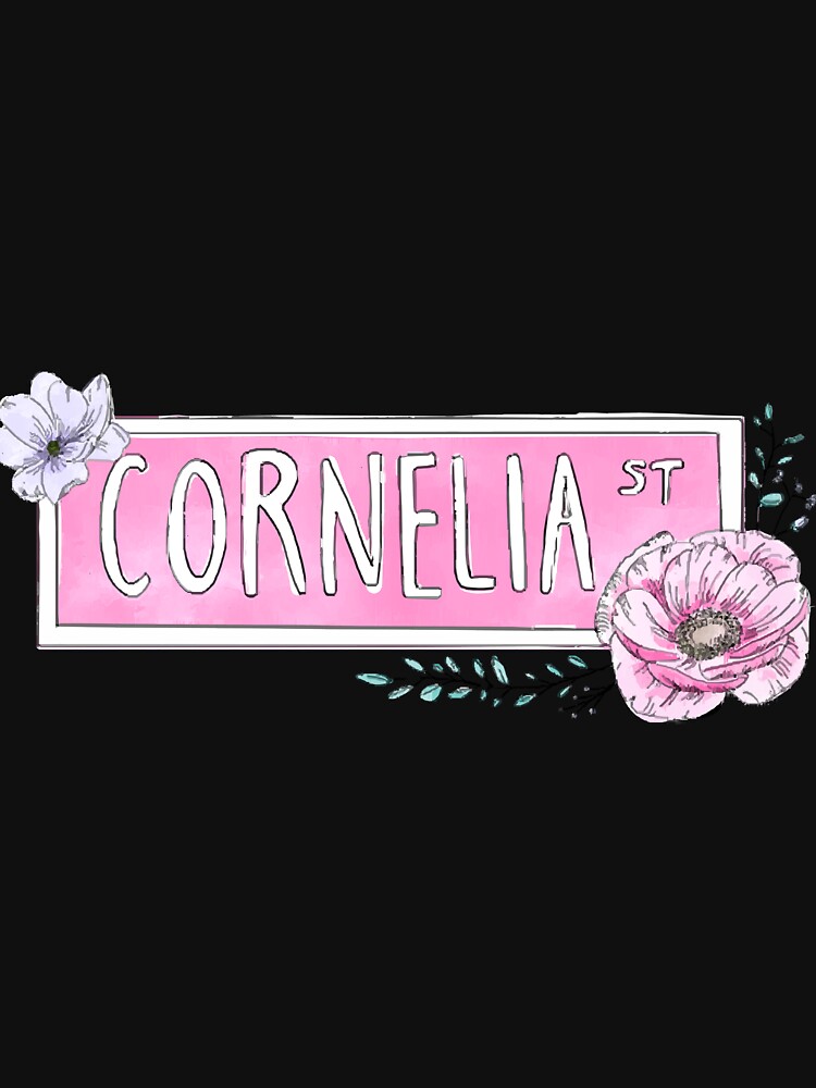 "Watercolor Floral Cornelia Street Sign Pink Palette" T-shirt for Sale ...