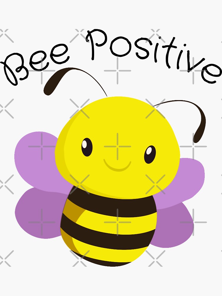 "Bee Positive" Sticker by hanyj732 | Redbubble