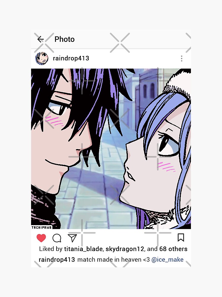 "Gruvia: InstaDate" Sticker for Sale by tachipaws | Redbubble