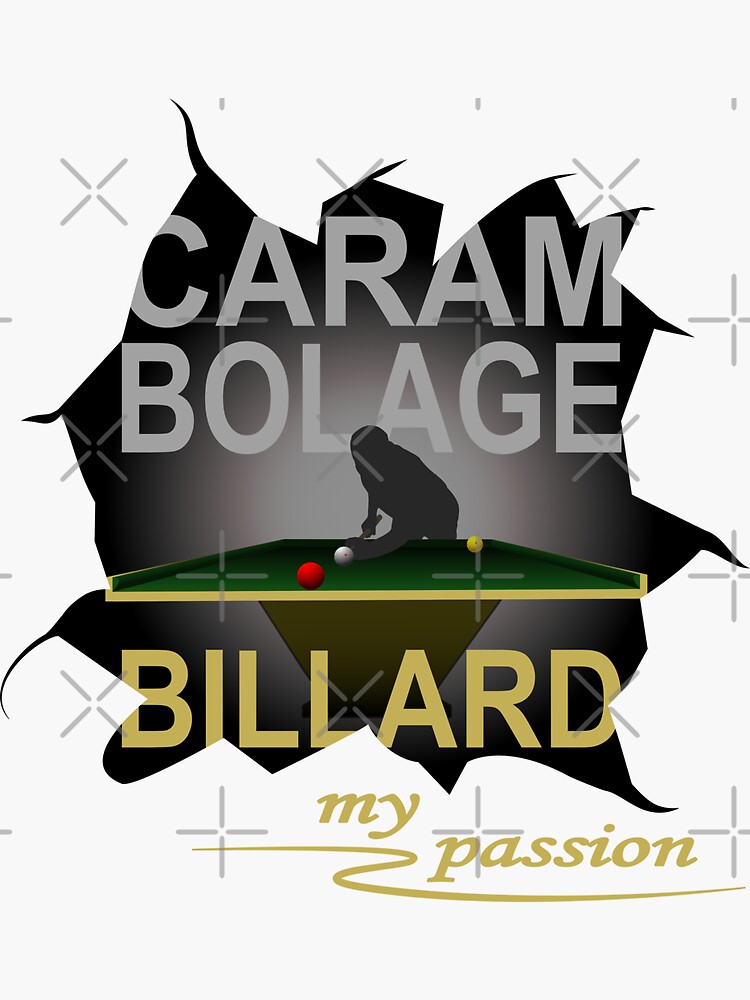 "Carom, snooker, pool, billiards, gift idea, carom" Sticker by ...