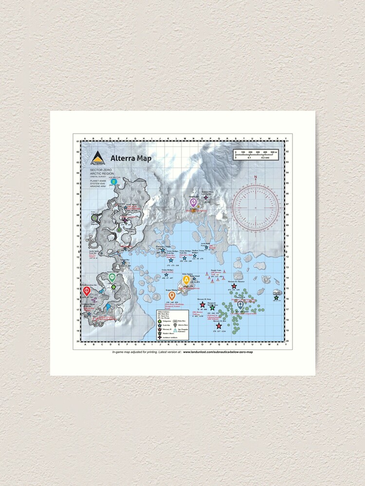 "Subnautica Below Zero - Alterra Map" Art Print for Sale by Ankukduma ...