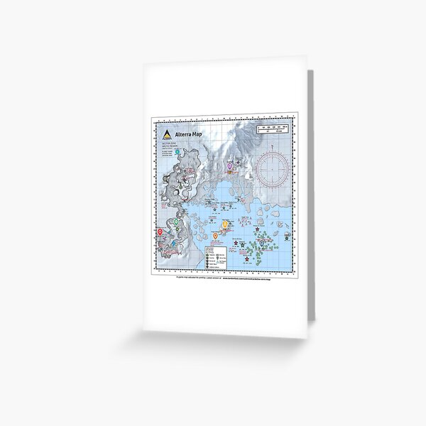 "Subnautica Below Zero - Alterra Map" Greeting Card for Sale by ...