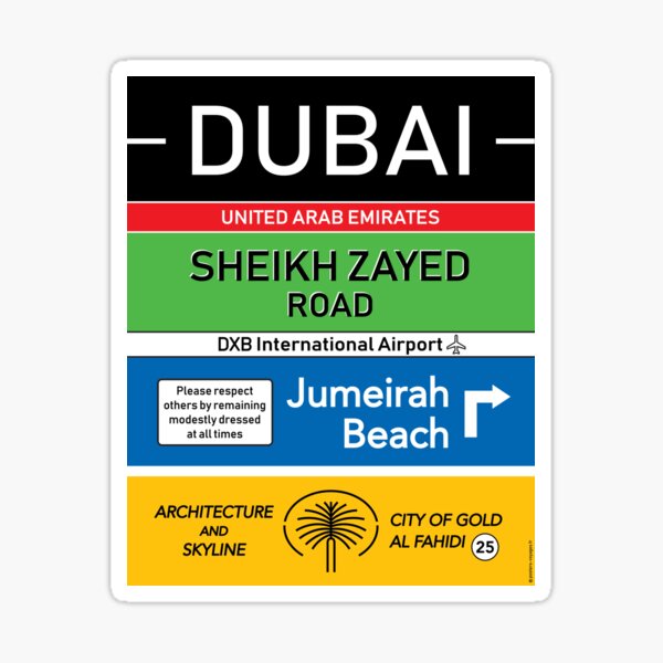 "Dubai UAE DXB Burj Khalifa Skyline Travel" Sticker for Sale by ...