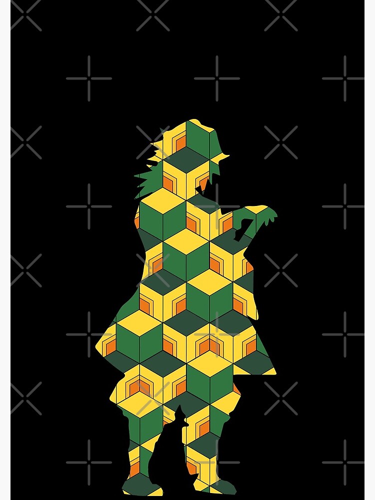 "Giyuu Tomioka Silhouette Pattern Demon Slayer 2" Spiral Notebook by ...