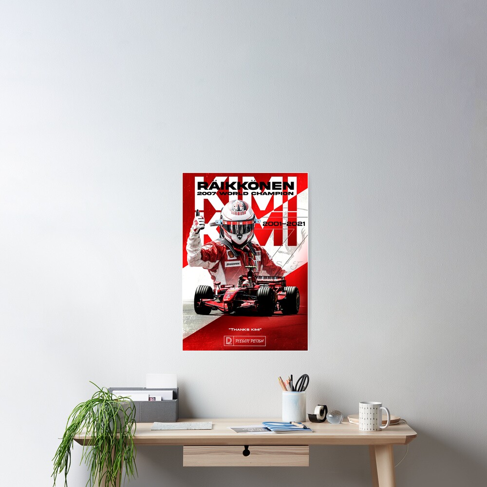 "Kimi raikkonen" Poster by diegojidesign | Redbubble