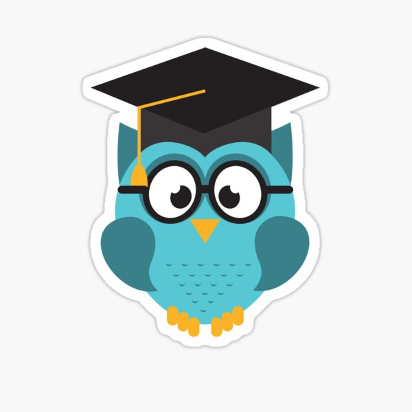 "Graduation day owl" Sticker by CHINMAY-GORE | Redbubble