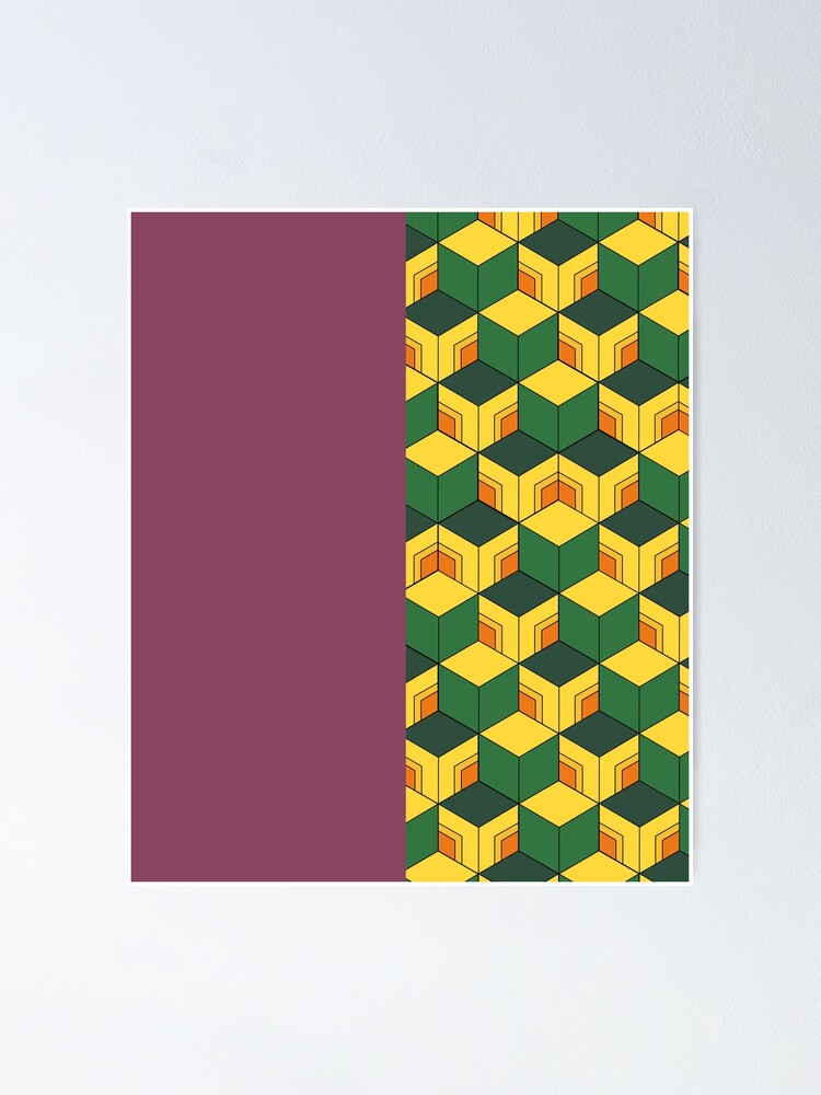 "Demon Slayer Tomioka Giyu Haori Pattern" Poster by THEMADBRUSH | Redbubble