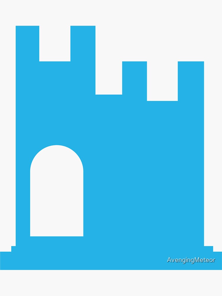 "Map Symbol – Castle or Fort" Sticker for Sale by AvengingMeteor ...