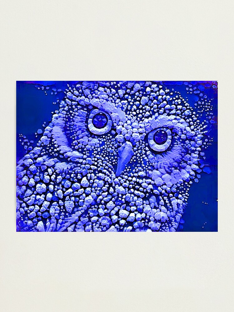 Lámina fotográfica «pintura del búho, arte del búho, arte lindo del ...
