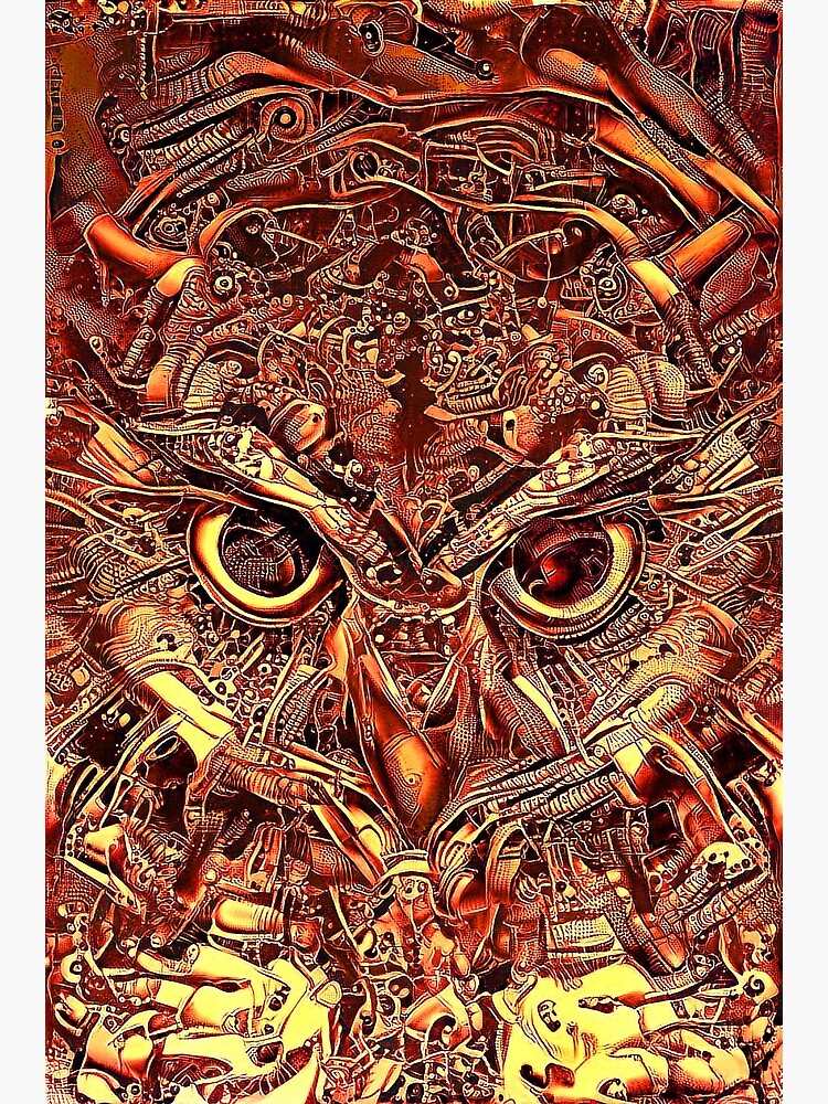 Póster «pintura del búho, arte del búho, arte lindo del búho» de ...