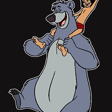 "Baloo & Mowgli Sticker" Sticker for Sale by SzymonMeyer | Redbubble