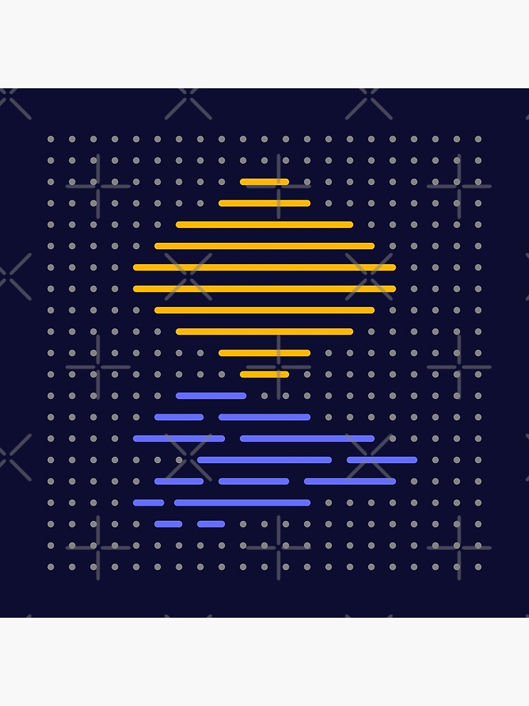 "Abstract Sunset Art - Dot and Line Sunset Art - Modern Abstract ...