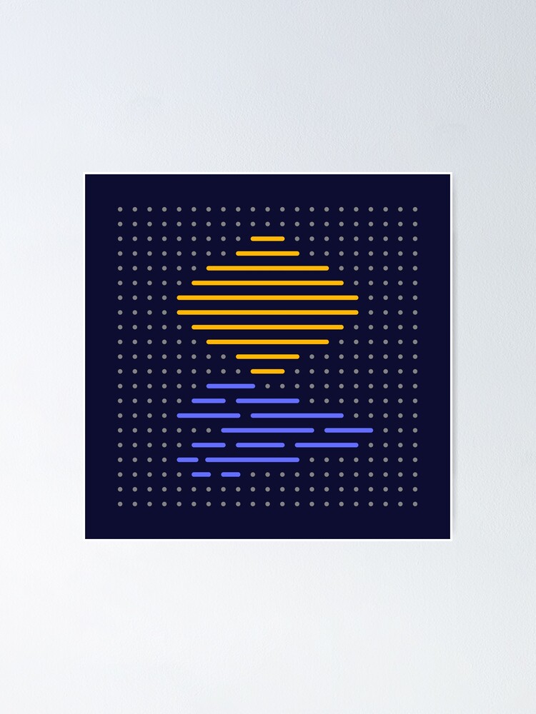 "Abstract Sunset Art - Dot and Line Sunset Art - Modern Abstract ...