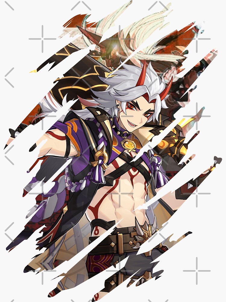 "Arataki Itto Design" Sticker by Septian2016 | Redbubble