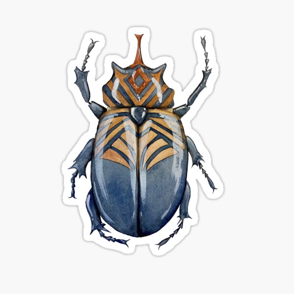 "Indigo-Metallic Beetle" Sticker for Sale by Staffan84 | Redbubble