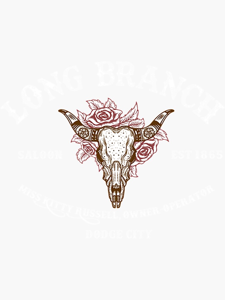 "Gunsmoke Long Branch Saloon " Sticker for Sale by winoartdesign ...