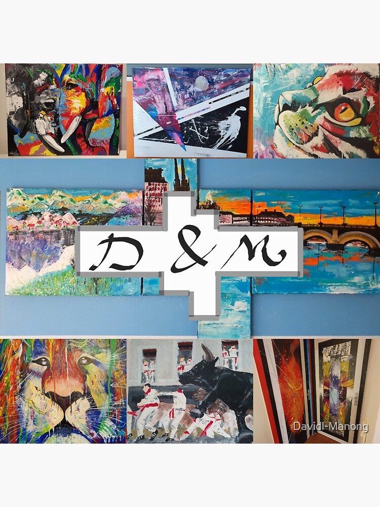 "D&M mounting with logo" Sticker by Davidl-Manong | Redbubble