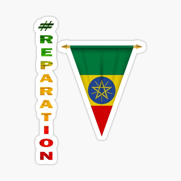 "#Reparation" Sticker by Ermiyas | Redbubble